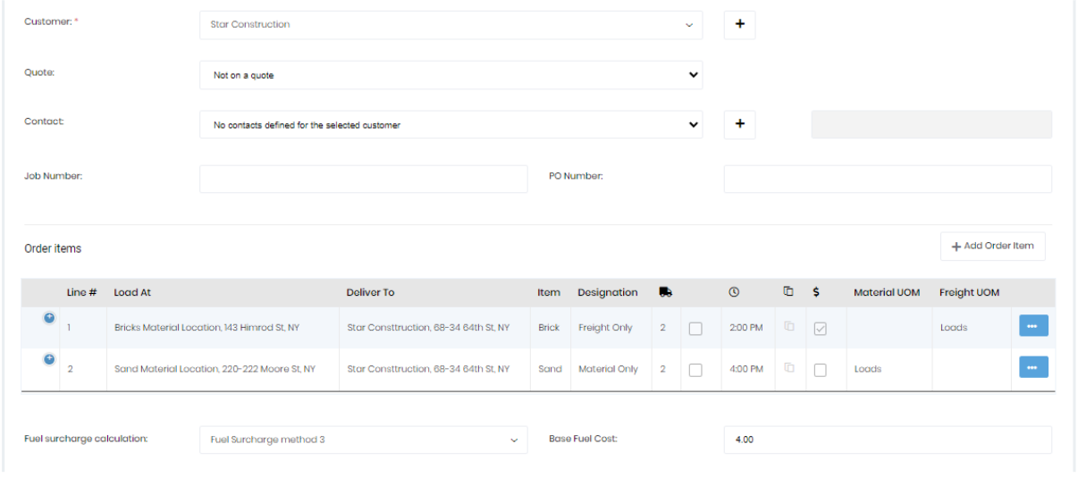 Overview of Order Management - Dump Truck Dispatcher