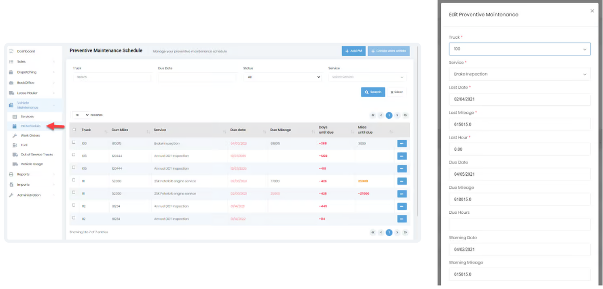 Truck Maintenance - Dump Truck Dispatcher