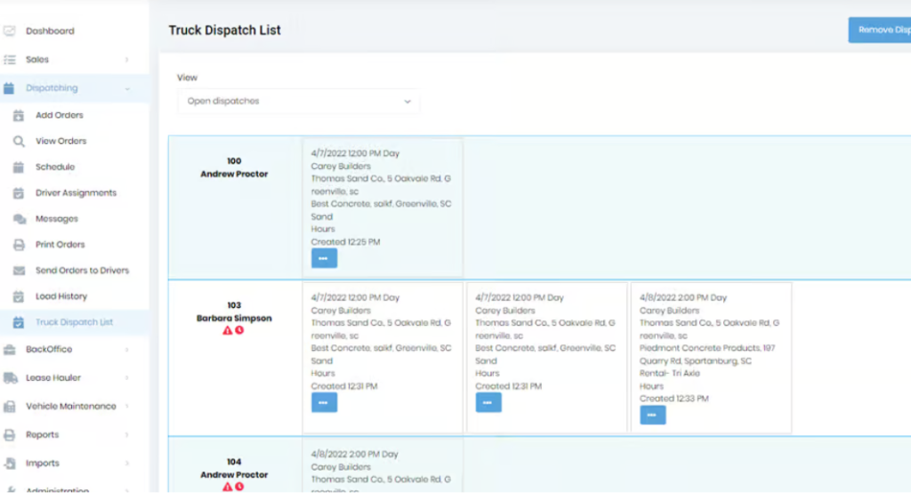 Dispatching - Dump Truck Dispatcher