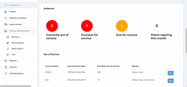 Dump Truck Dispatching Features