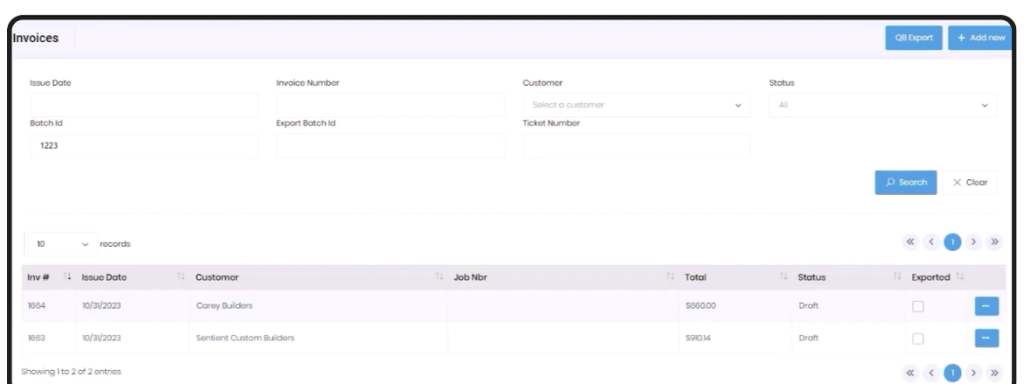 Invoicing - Dump Truck Dispatcher