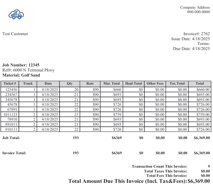 Invoice Templates Guide - Dump Truck Dispatcher