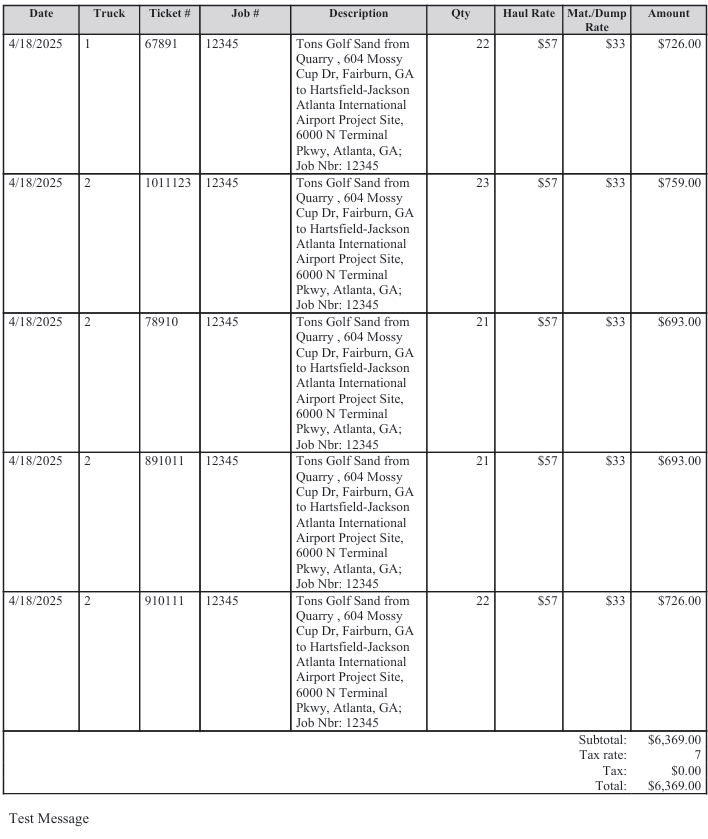 Invoice Templates Guide - Dump Truck Dispatcher