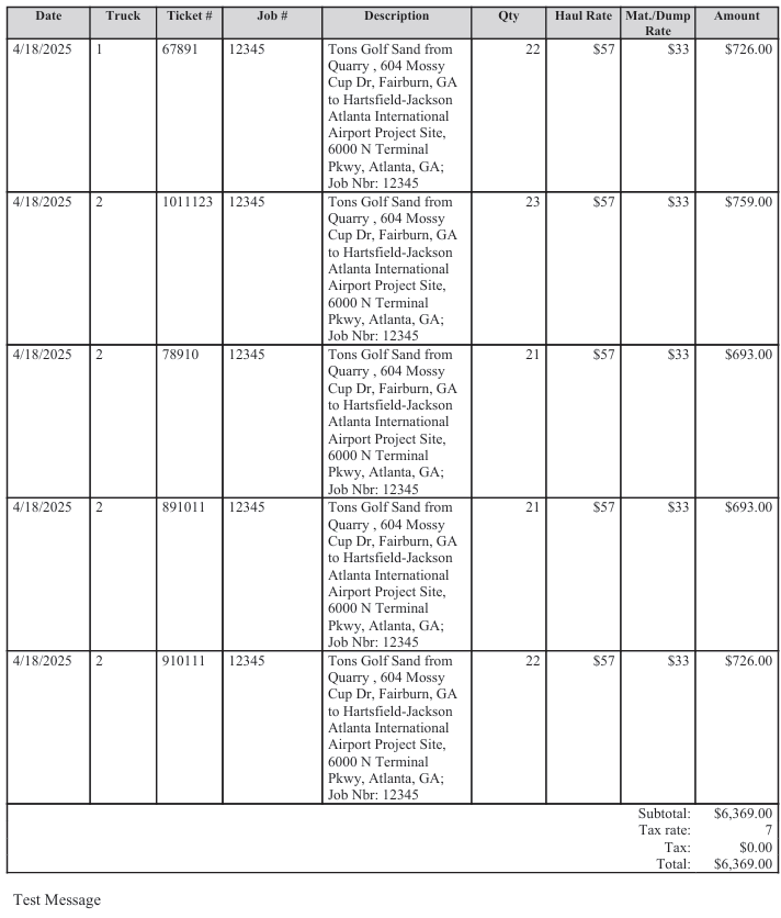 Invoice Templates Guide - Dump Truck Dispatcher
