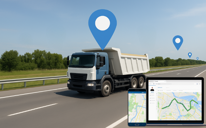How GPS Tracking Improves Dump Truck Fleet Productivity